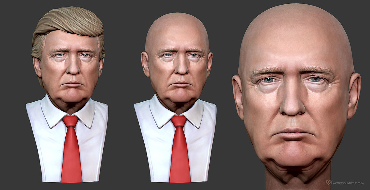 voronartcom. 3d-characters: Donald Trump and Hillary Clinton digital ...