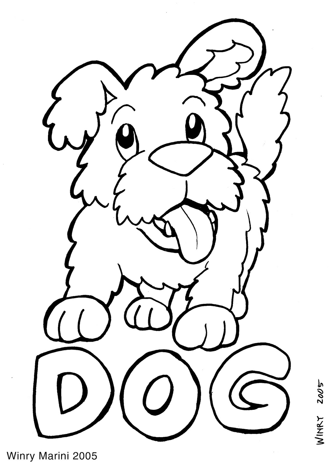 Art and Lore: Dog Coloring Page (Mewarnai Anjing)