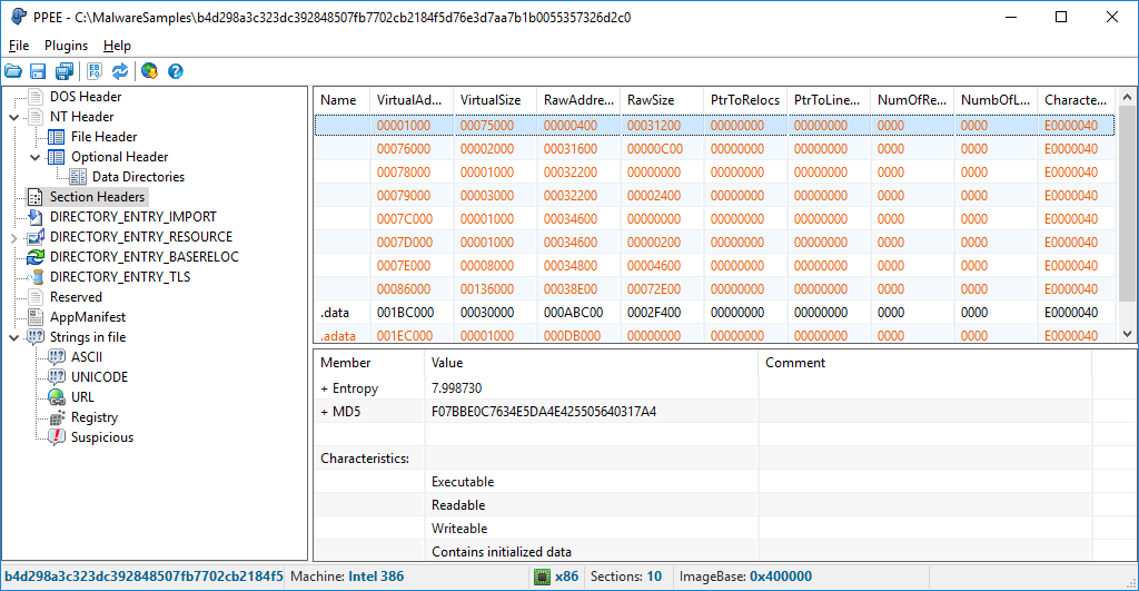 PPEE (Puppy) - Professional PE file Explorer for reversers and malware ...