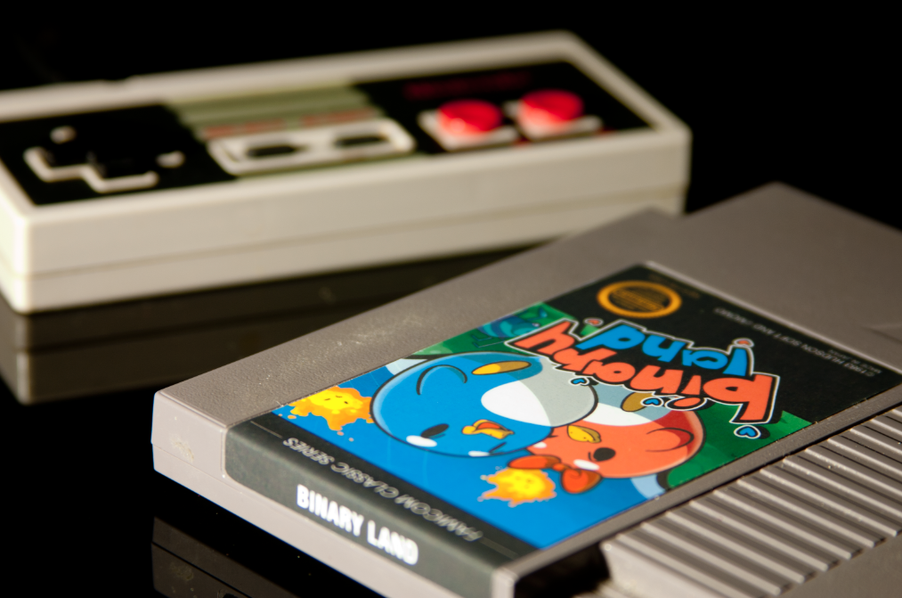 Ribbon Black: Binary Land (Famicom) reproduction label