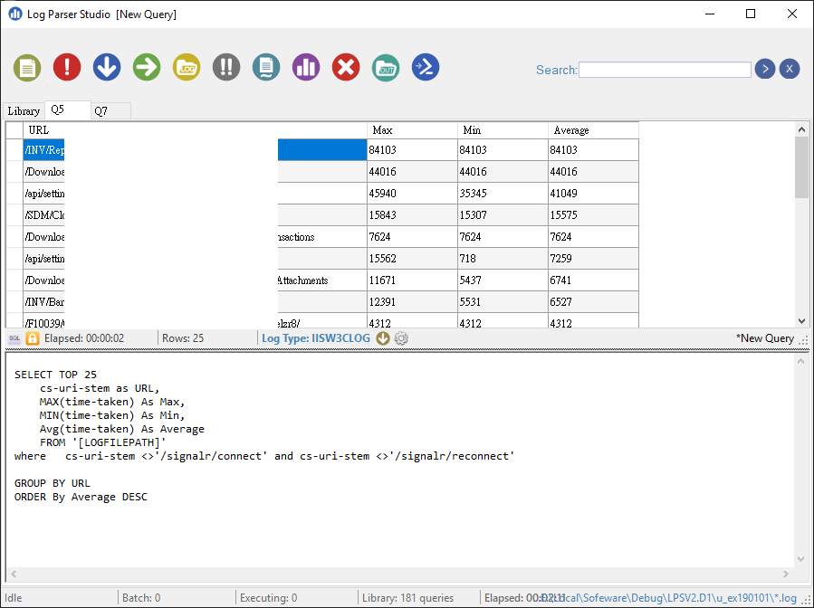 [debug] 分析iis log的工具Log Parser Studio