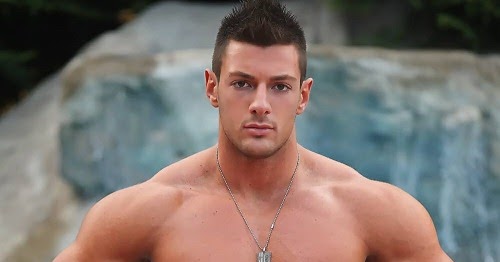 Blue Themed Military Model Young Bodybuilder Superman Luigi De Pisapia