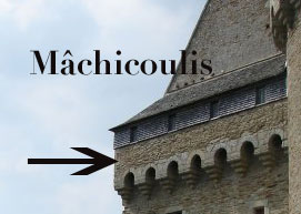 French Vocabulary Illustrated: mâchicoulis