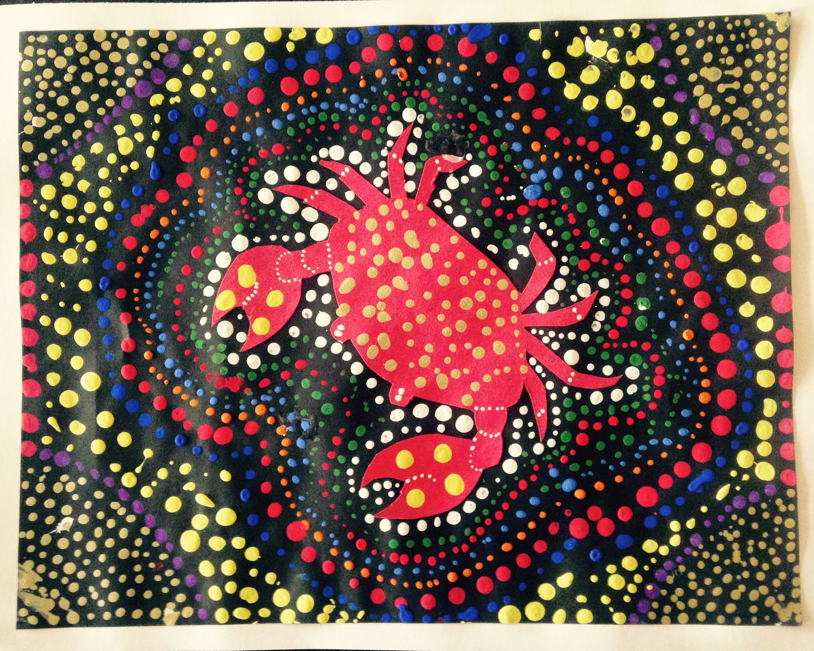 Sylvandale Middle School Art Class: Aboriginal Dot Paintings