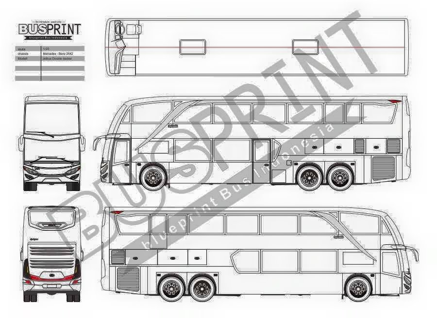 Blueprint bus jetbus double decker [ jetbus SDD ] Bluprint bus ...