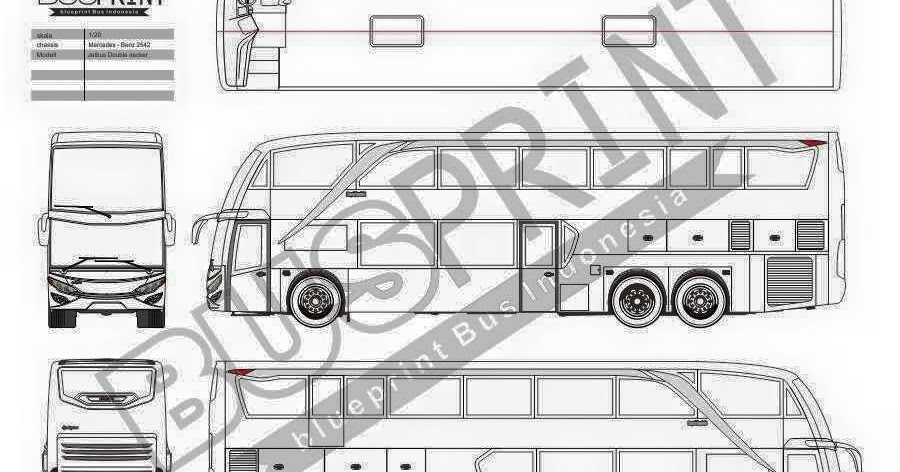 Blueprint bus jetbus double decker [ jetbus SDD ] Bluprint bus ...