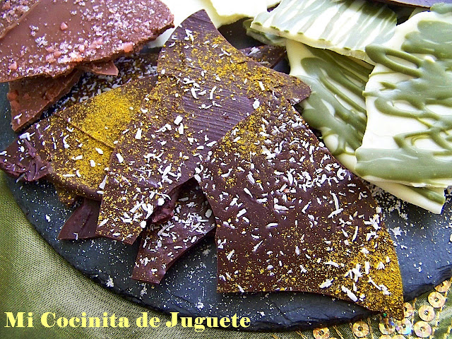Mi Cocinita de Juguete: Lascas de Chocolate con Sabores: Sal, Curry ...
