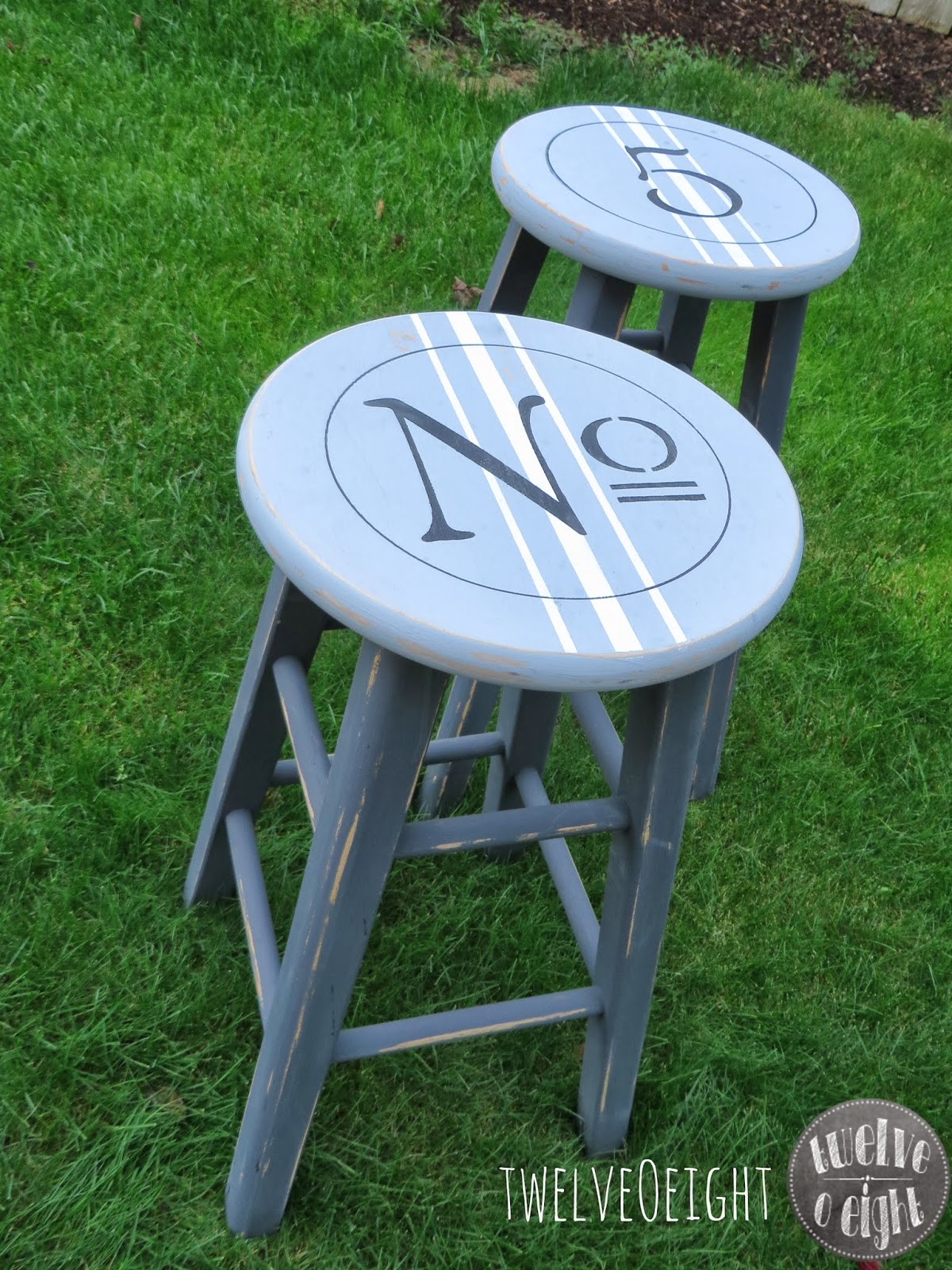 Chalk Paint Shabby Industrial Kitchen Stools – twelveOeight