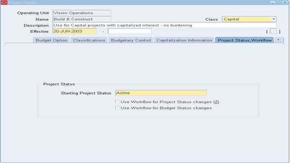 Oracle Applications Oracle Project Type And Template Setup Steps