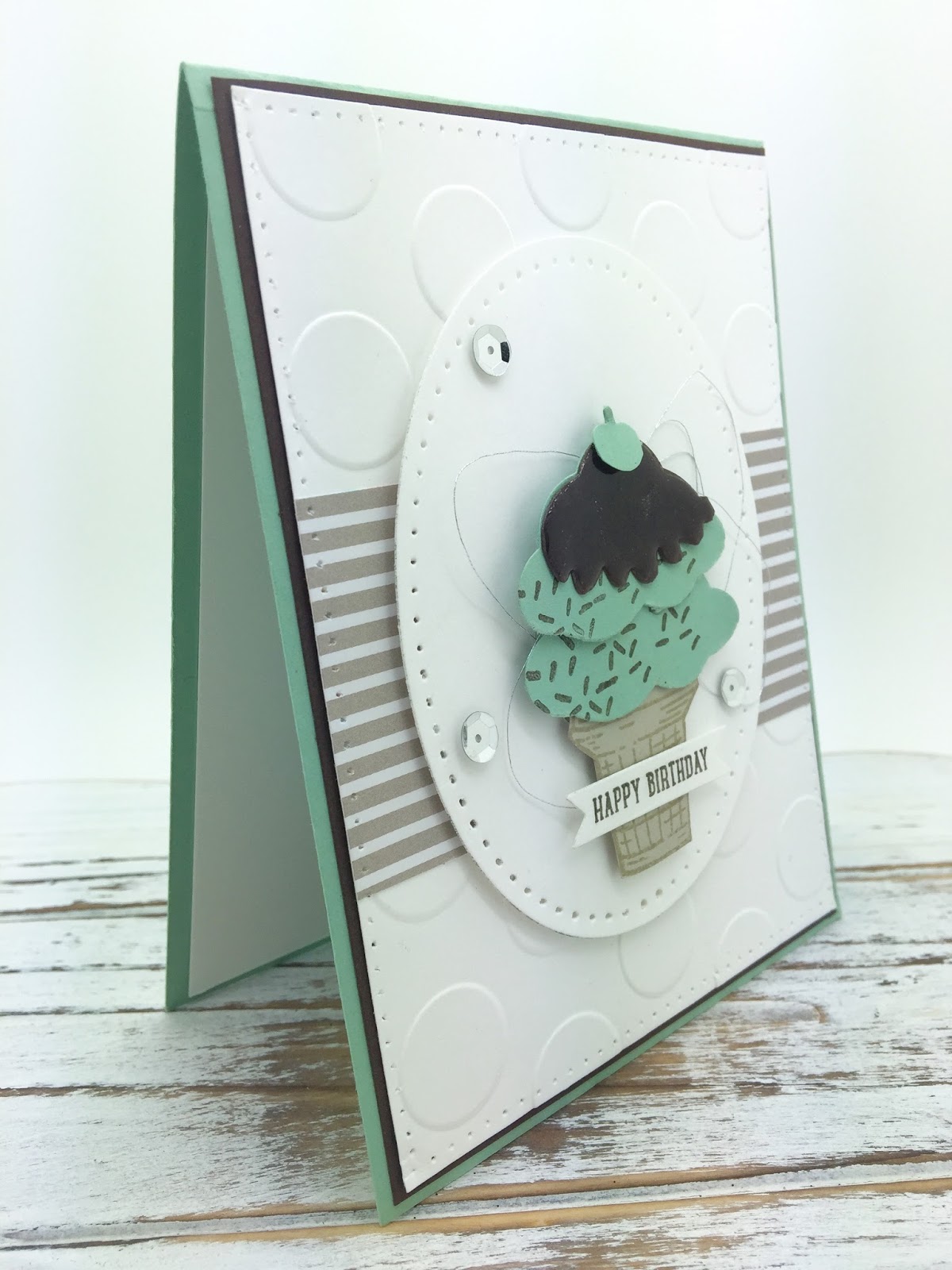 PinkBlingCrafter: A Ice Cream Birthday Card with Fudge