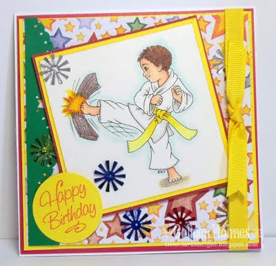 A Cards Delight: Happy Birthday Travis! Karate Boy!
