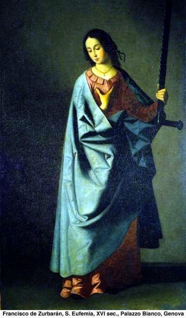 HAGIOPEDIA: Santa EUFEMIA DE CALCEDONIA. M. c. 304.