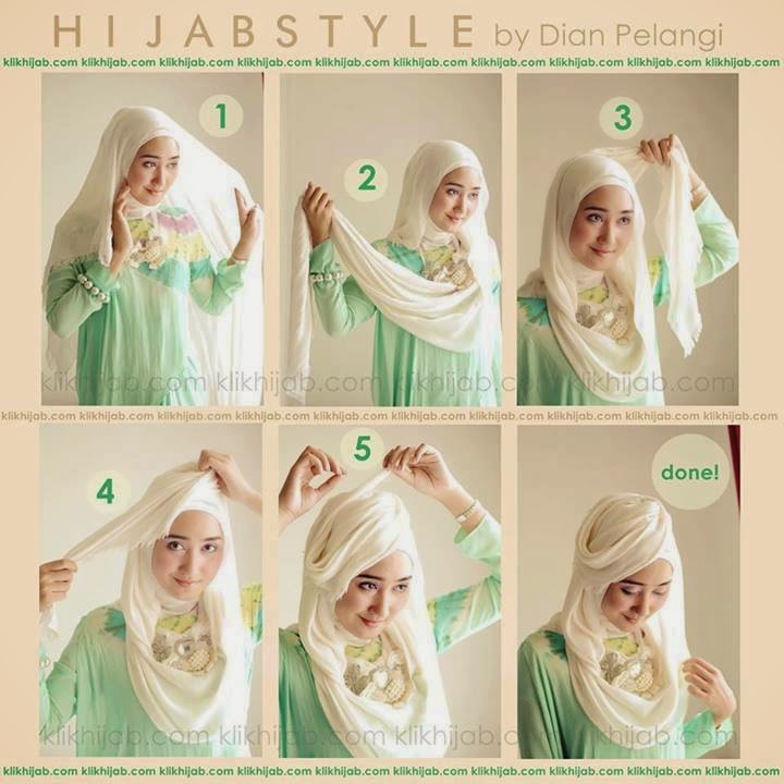 Tutorial Hijab Paris Segi Empat Simple Dian Pelangi