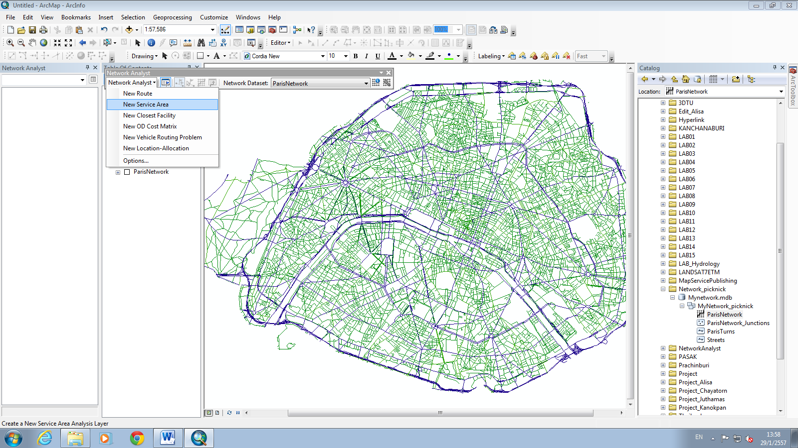 Geographic information system (GIS) : Lab 10 การวิเคราะห์โครงข่าย ...