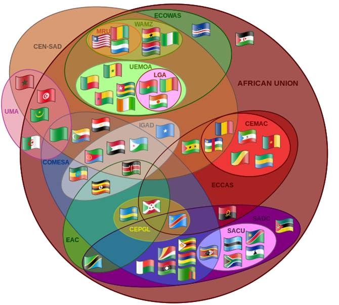 For (un)Official Use Only: African Organizations Diagram