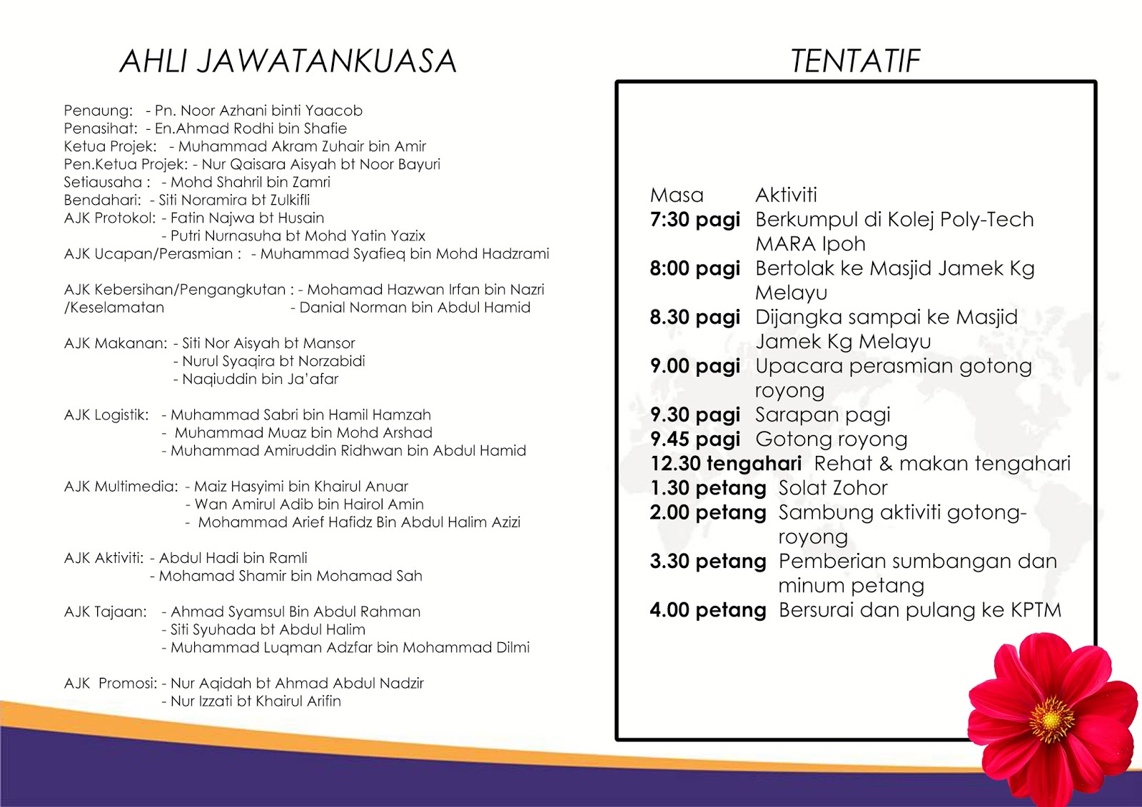 KHIDMAT MASYARAKAT: AJK Buku Program/Perasmian