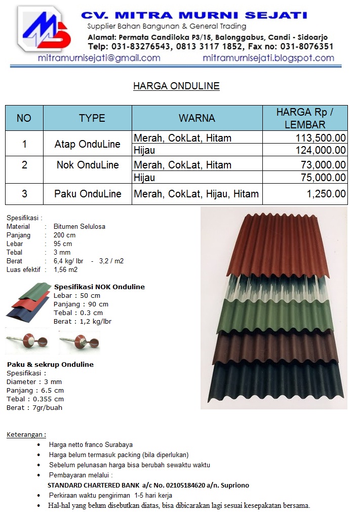 Baru 30+ Harga Seng Warna Biru, Talang Galvalum