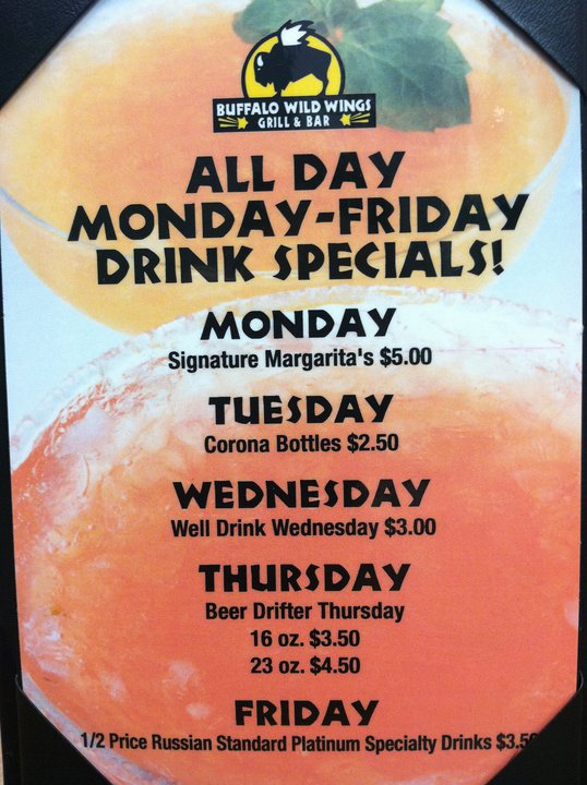 Happy Hour Buffalo Wild Wings