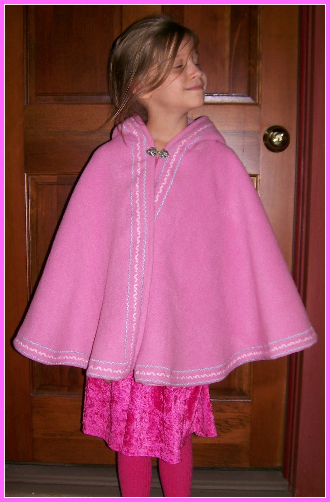 Thimbles, Threads, and Needles: The Girls' Cape -- Finished!