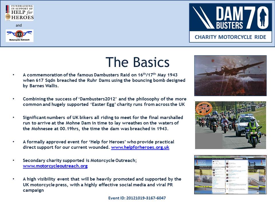 Dambusters Motorcycle Ride 2012 for Help for Heroes.: New and improved ...