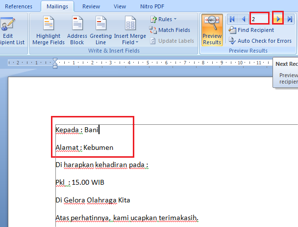 Cara menggunakan Mail Merge pada Microsoft Word ~ NGEBLAG