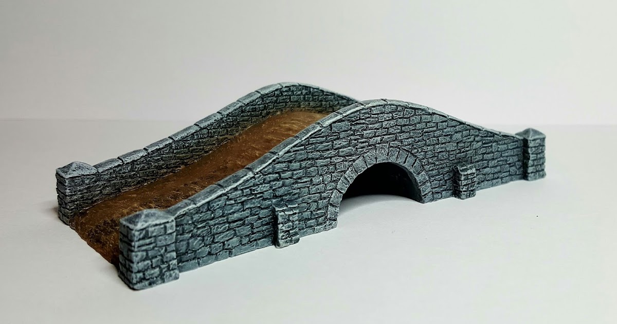 10mm Wargaming: 10mm Stone Bridge by Battlescale Wargame Buildings