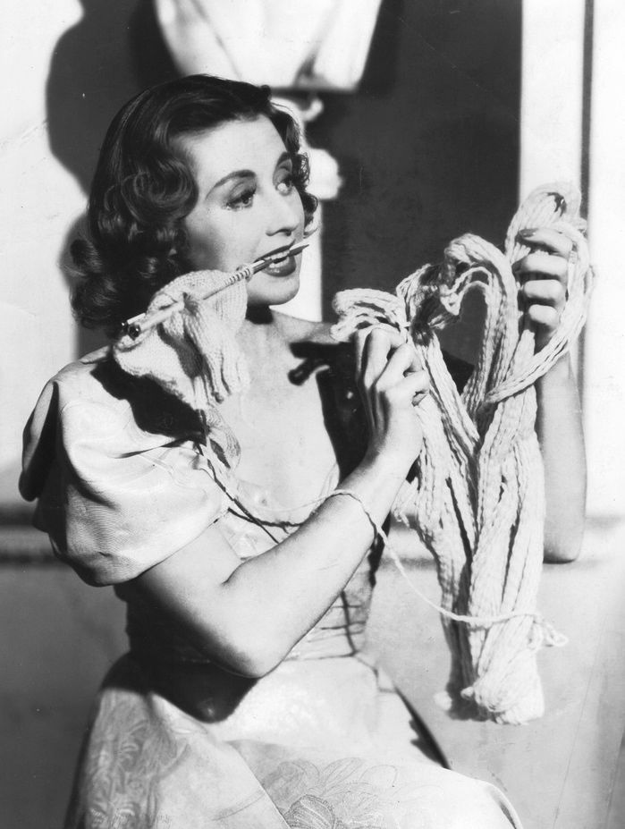 One More Stitch: Famous Knitters – Joan Blondell