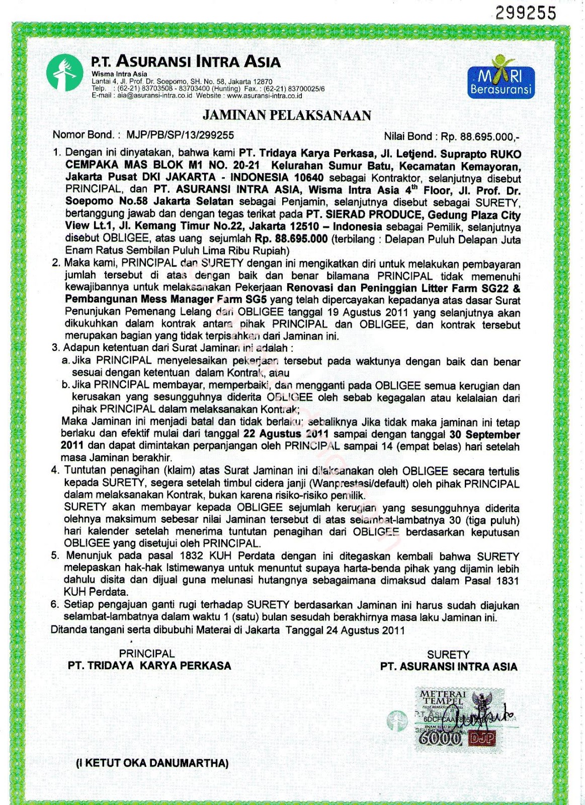 Jaminan Pelaksanaan dalam Pengadaan Barang dan Jasa - Definienda.com ...