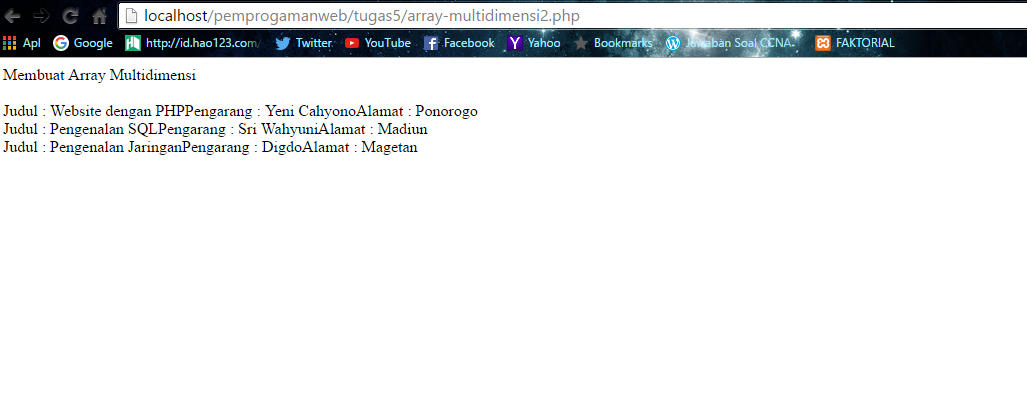 Pengertian Dan Contoh Array Multidimensi dan Array Himpunan Di PHP ...