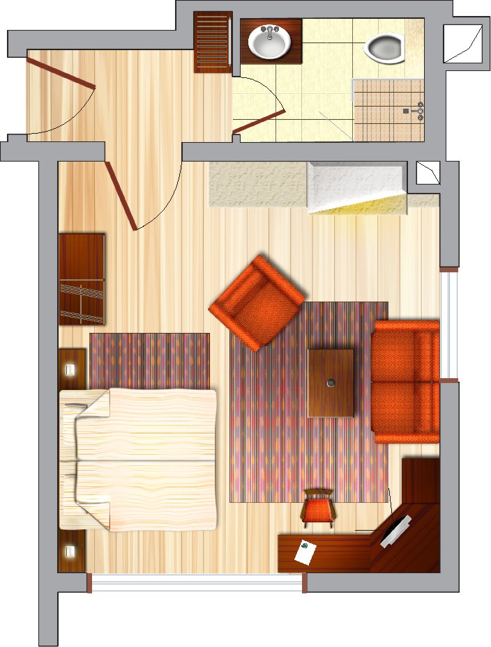 Layout of hotel rooms -2
