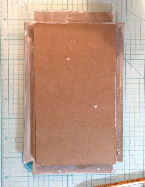 Making a Base for a Little Cardboard House - Paper Glitter Glue