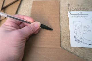Cindy deRosier: My Creative Life: Cardboard Cowboy Boot Craft