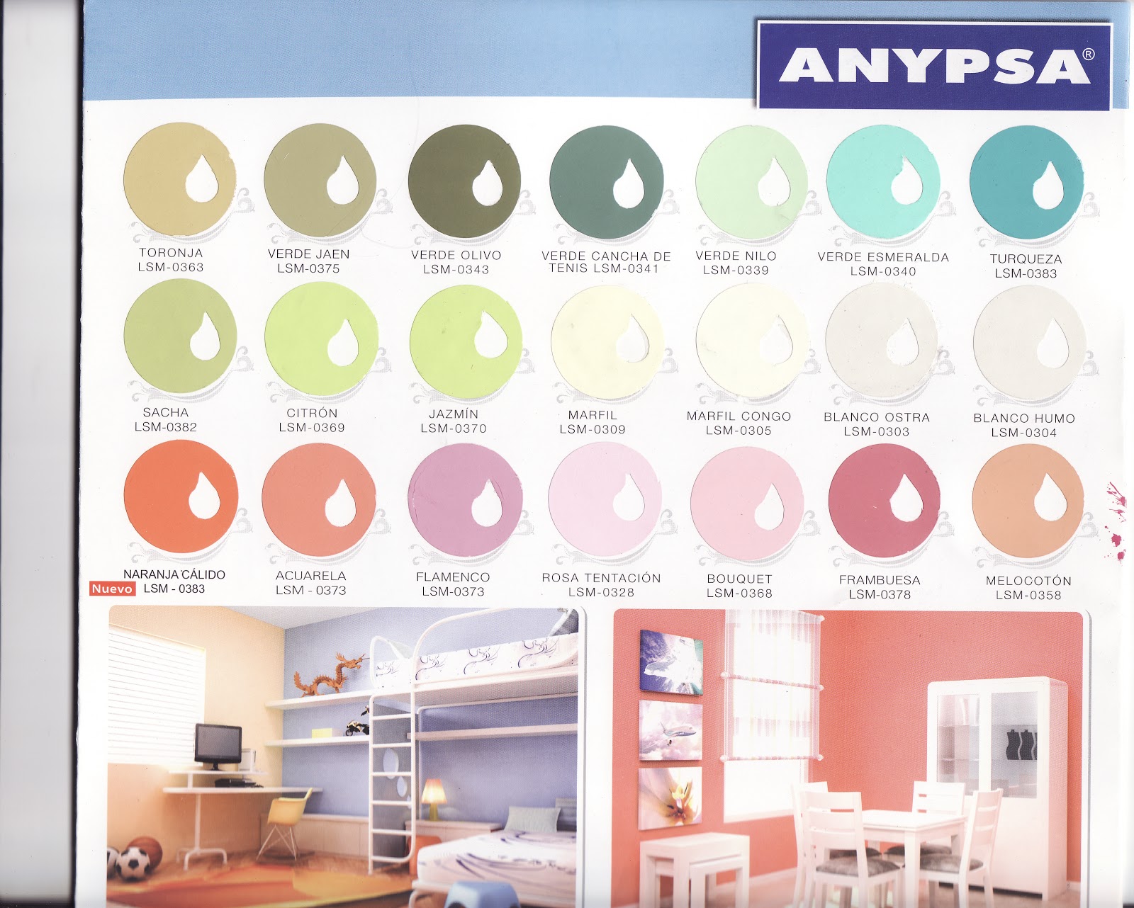 Carta De Colores Pintura Interior