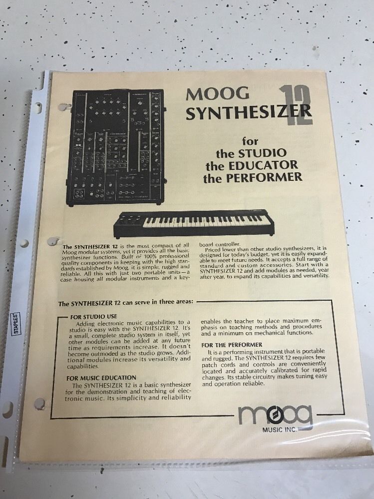 MATRIXSYNTH: Original 1972 Moog System 12 Modular Analog Synthesizer ...
