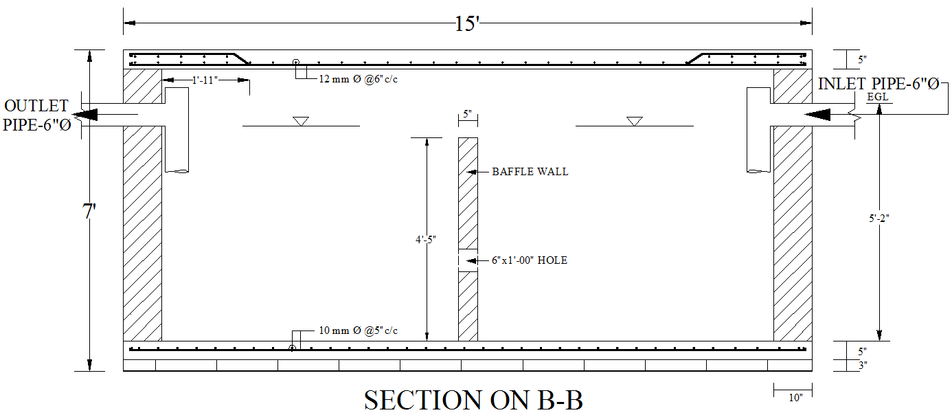 Design Of Septic Tank And Water Reservoir | Free Detail