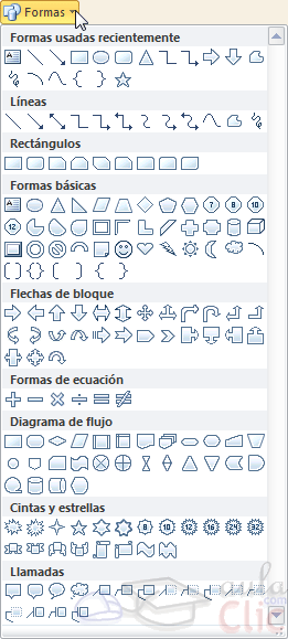Portafolio de Informatica: Word - Insertar Formas