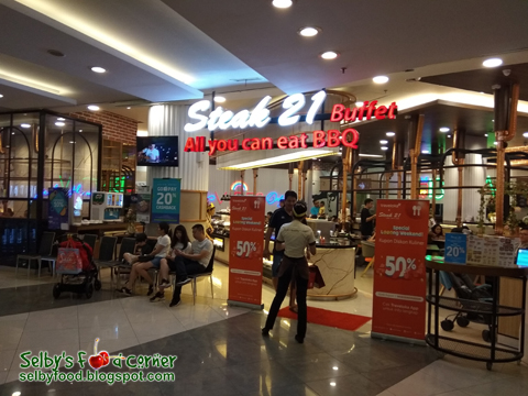 Selby's Food Corner: Steak 21 Buffet