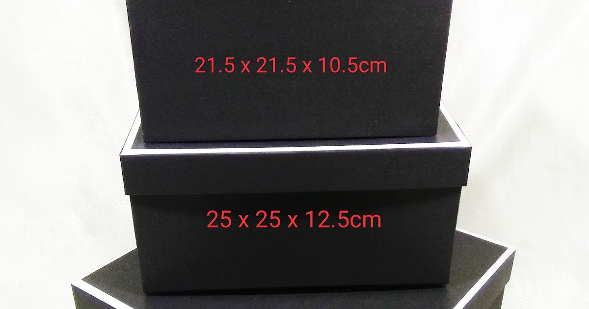 Singapore Gift Boxes: Black square boxes with white trimming