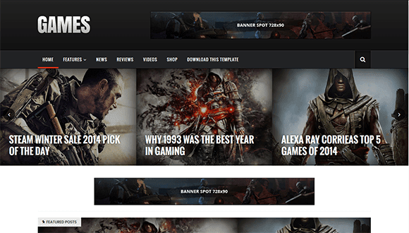 Sora Games Blogger Template | High Quality Free Blogger Templates