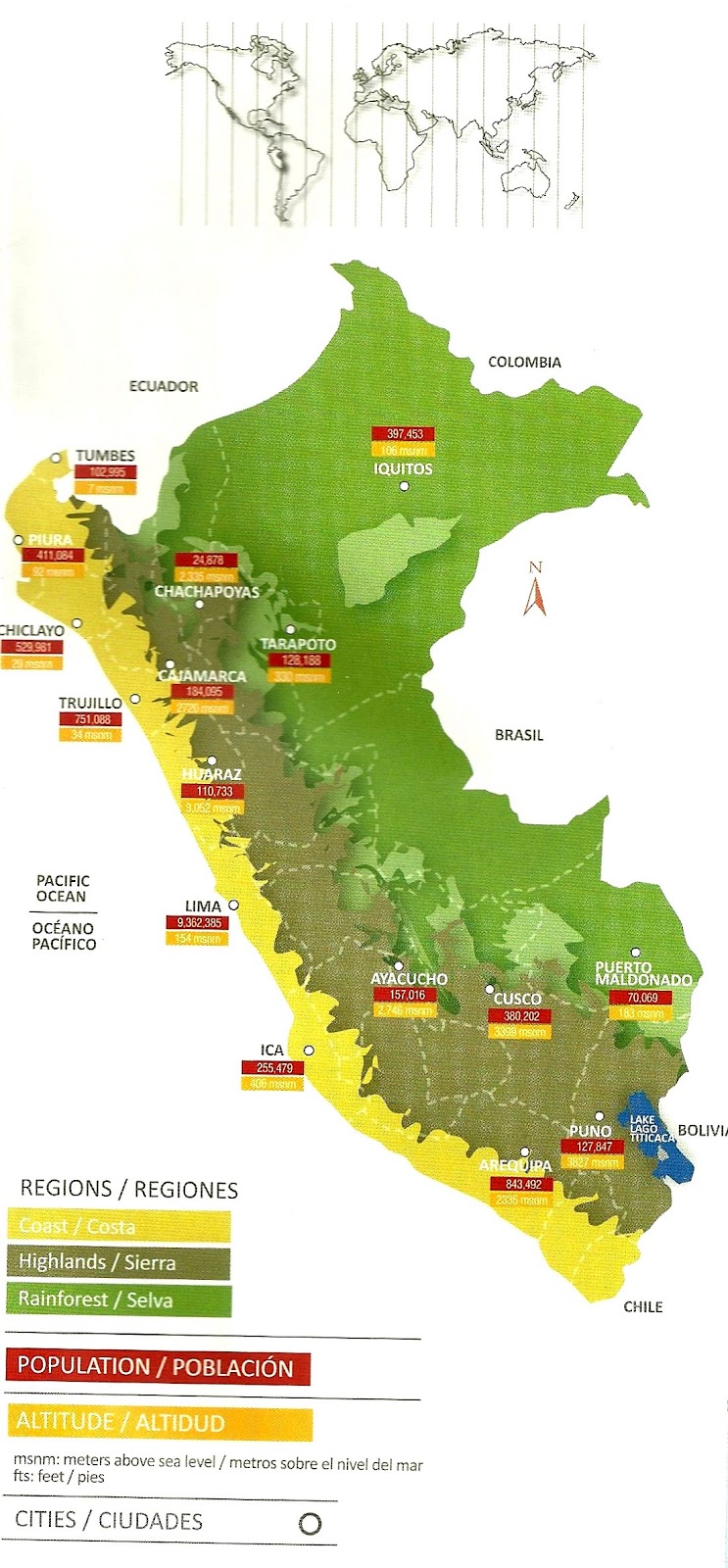 Galapagos Islands and Peru 2012: Peru Maps