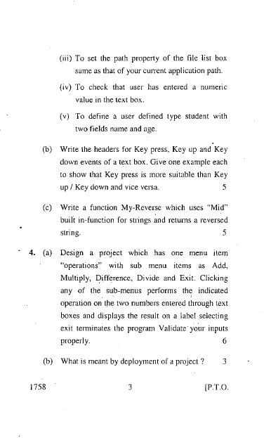Object Oriented Programming Pgdca Gdnu Ii Sem 2012 Question Paper University Question Papers