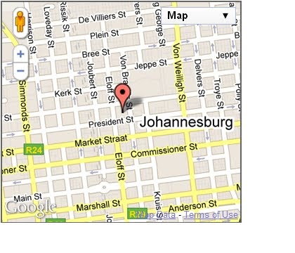 streets of johannesburg: 2. A street map of Johannesburg central