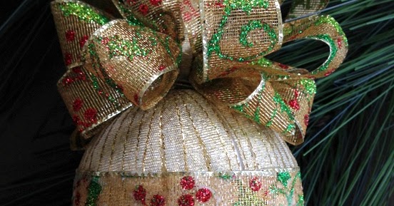 Purple Hues and Me: Easy to Make DIY Ribbon Wrapped Ornament