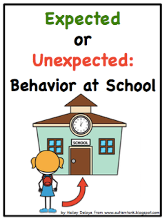 Autism Tank: Expected vs. Unexpected: Behaviors in School Adapted Book