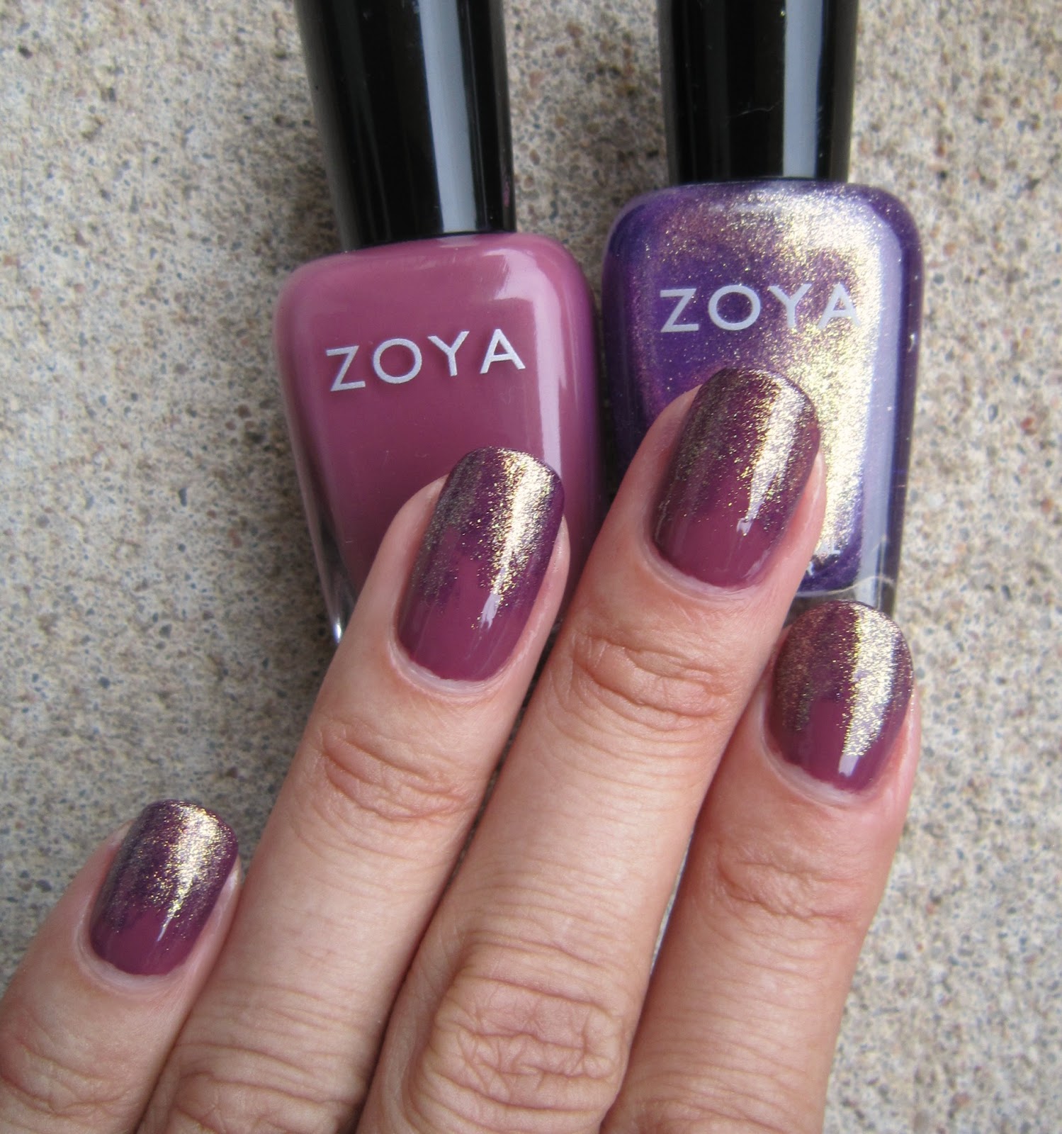Gradient Nails - Zoya Aubrey & Daul