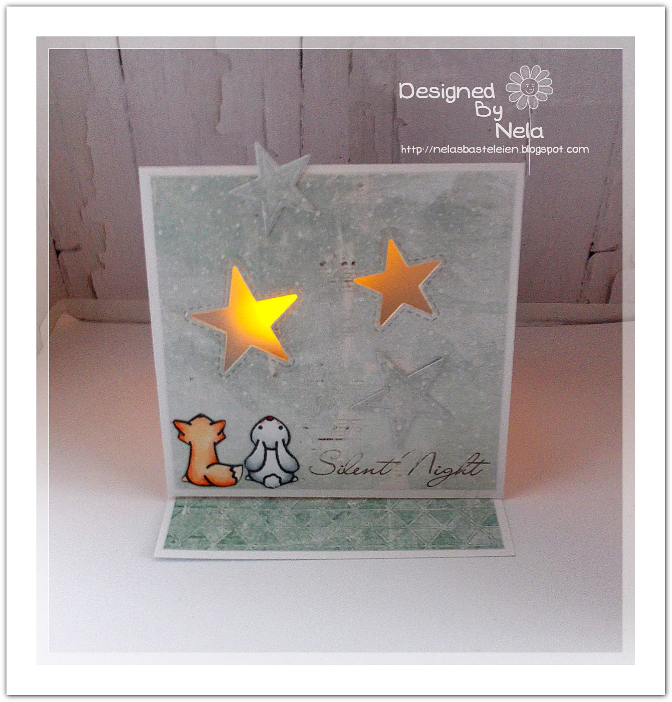 Stempeleinmaleins: Teelichtkarte - tea light card