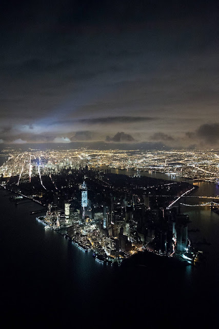 New York City Aerial Views of the Sandy Blackout