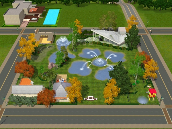 Koalafolio sims3 House : [COMMUNITIES DESIGN] KOALAPLAZA PARK THE SIMS 3