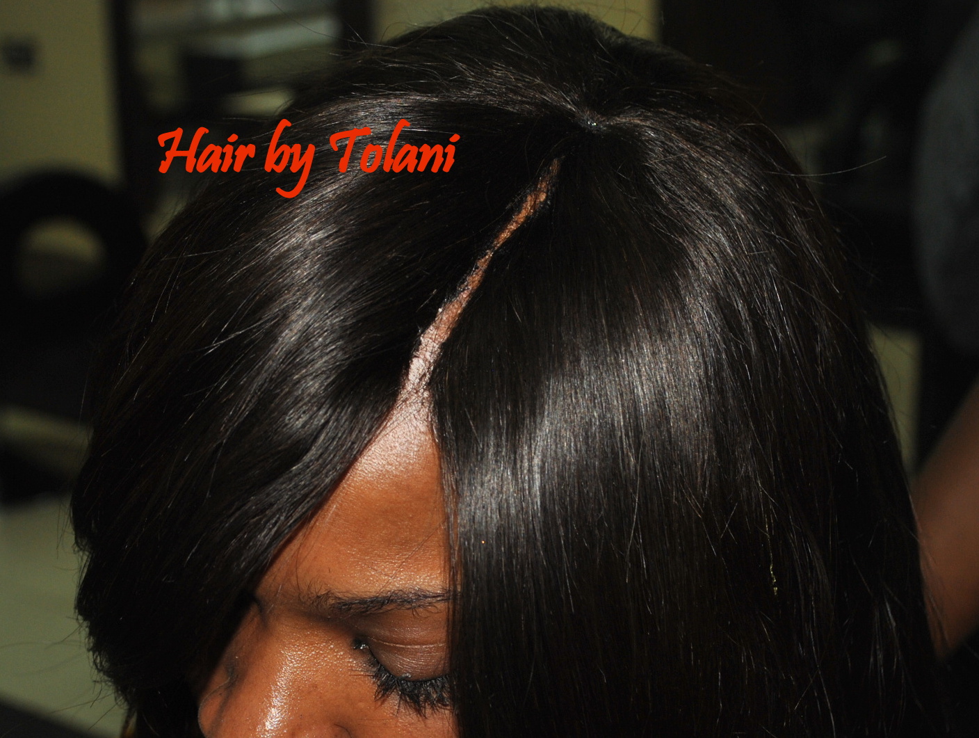 Hair by Tolan!: Invisible Parting Sewin and Glue 'Lagos Things'
