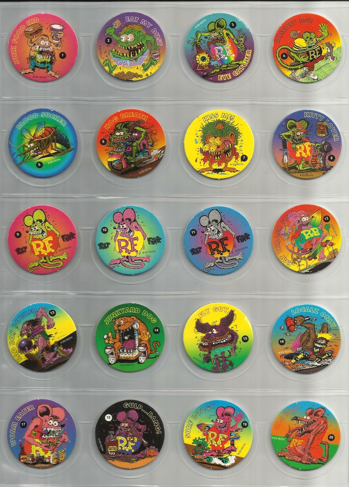 Tazos e Cards: Pogs Rats: Series 1